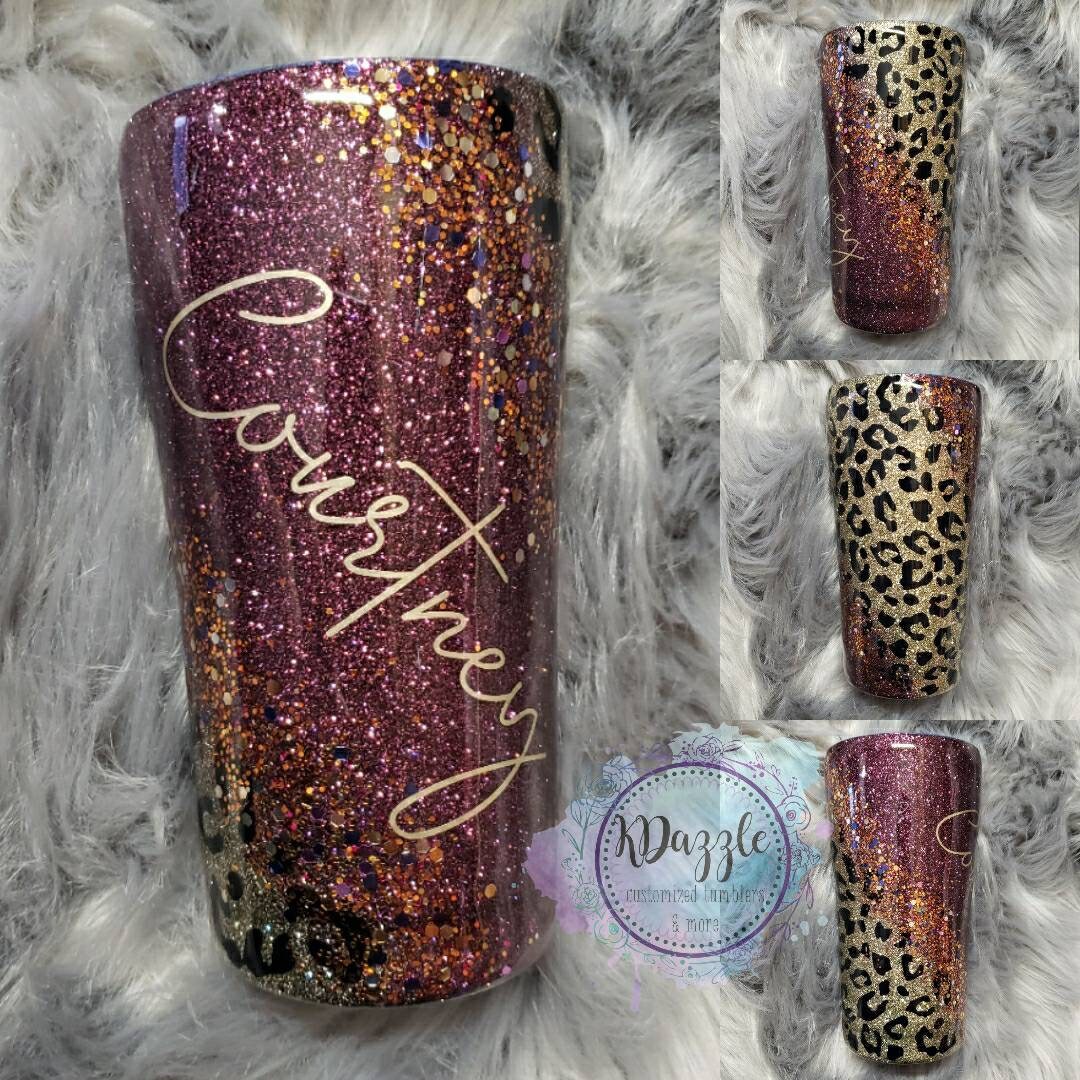Cheetah Leopard Print Tumbler Personalized Tumbler - Etsy