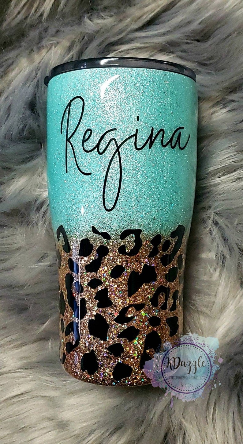 Cheetah Leopard Print Tumbler Personalized Tumbler - Etsy