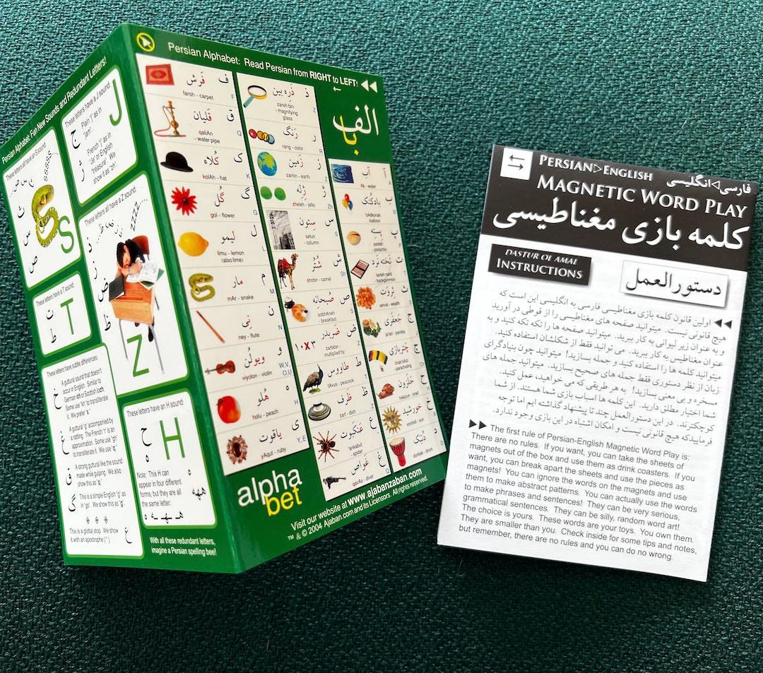 Persian Mini Grammar Guide and Alphabet Card - Etsy