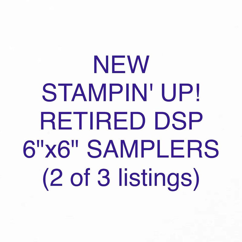 Stampin up Dsp Paper - Etsy