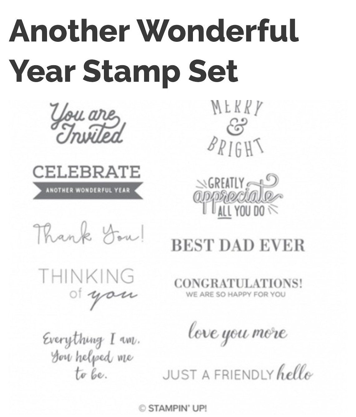Stampin’ up Brand New Retired Stamp Sets - Etsy