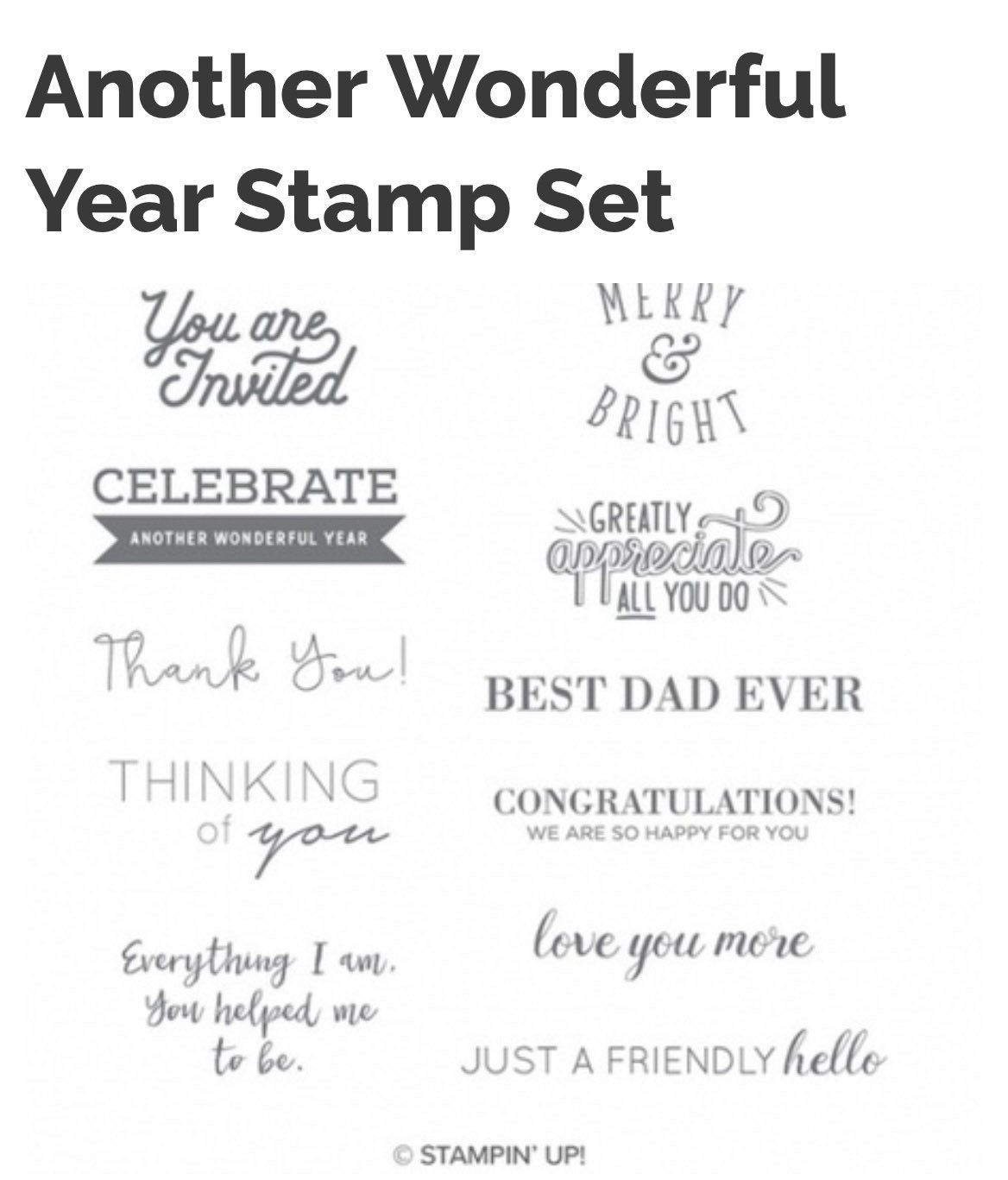 Stampin’ up Brand New Retired Stamp Sets - Etsy