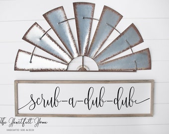Scrub a dub dub sign | Etsy