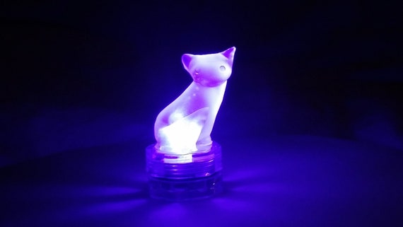 Light-up Cat Purple Night Light | Etsy