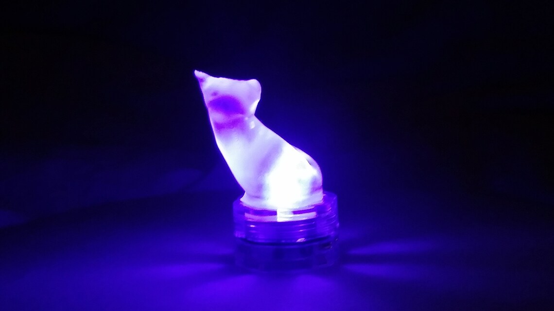 Light-up Cat Purple Night Light | Etsy