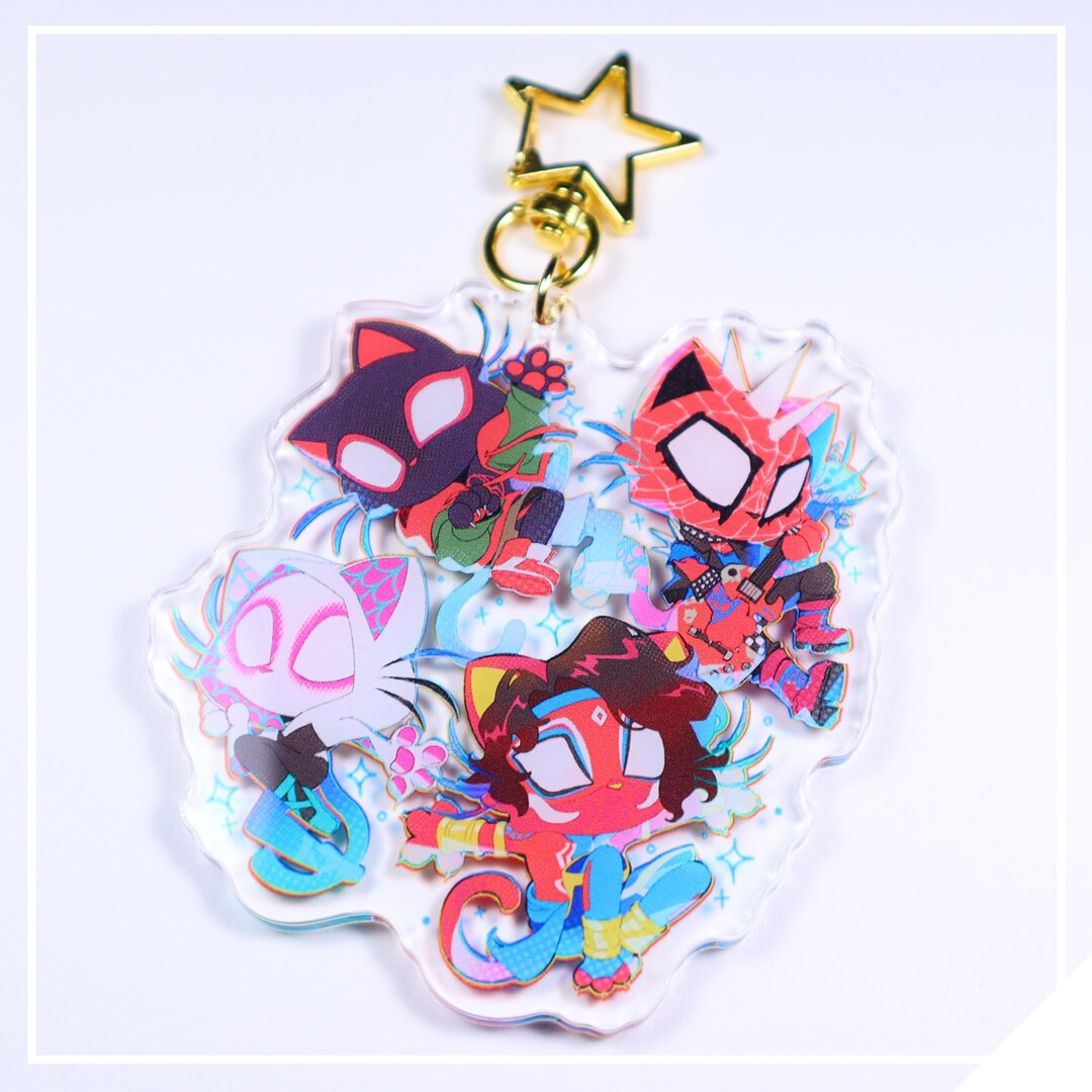 Spider Meow Meows // 3in Acrylic Charm - Etsy