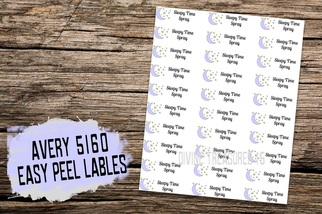 Printable Sleepy Time Avery Labels Welcome Kit Happy Oily - Etsy