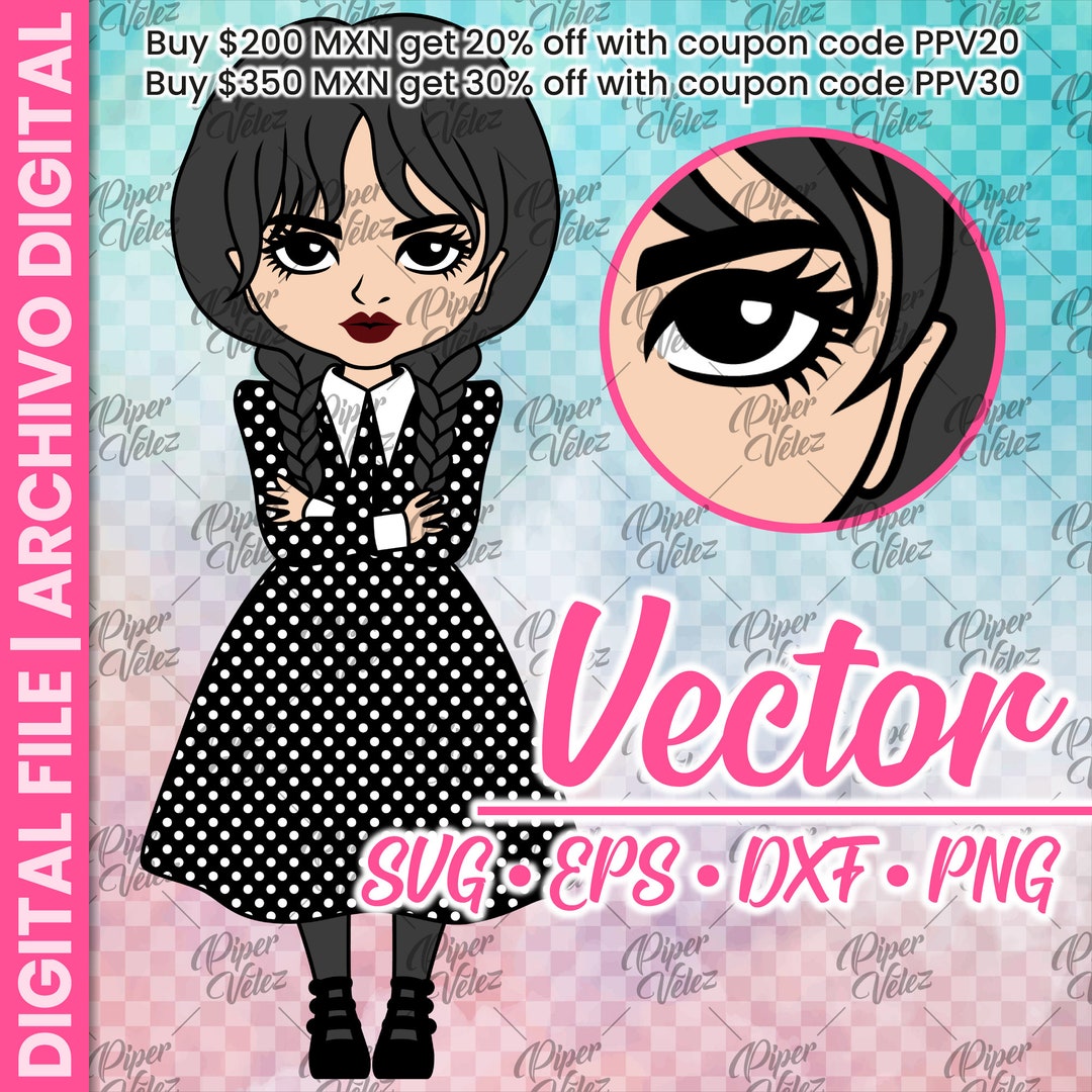 Wednesday Adams SVG Merlina Adams SVG Wednesday SVG Merlina svg ...