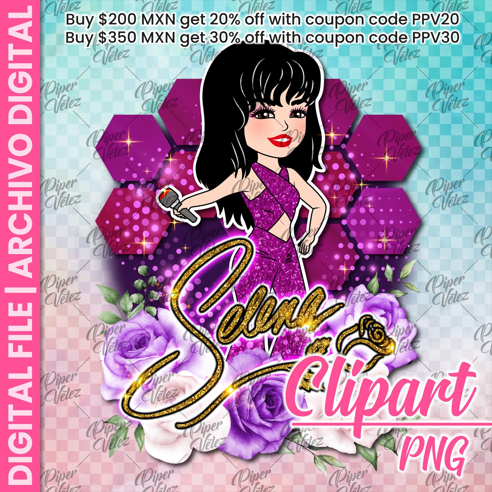 Selena Quintanilla Clipart PNG - Etsy