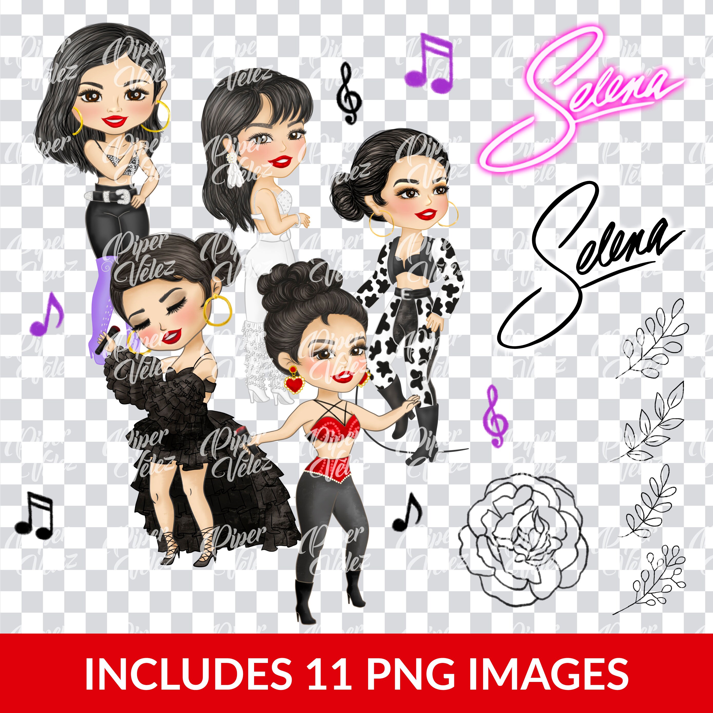 Selena Quintanilla PNG Clipart Collectionoriginal - Etsy