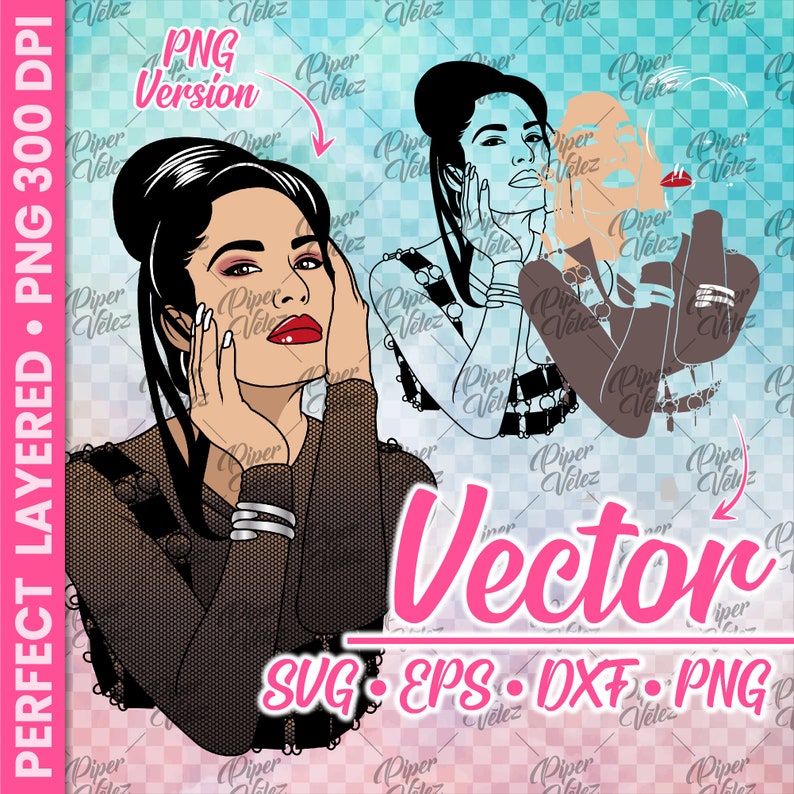Selena Quintanilla Vector SVG Selena Quintanilla PNG - Etsy