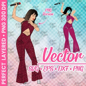 Selena Quintanilla Clipart SVG EPS DXF - Etsy