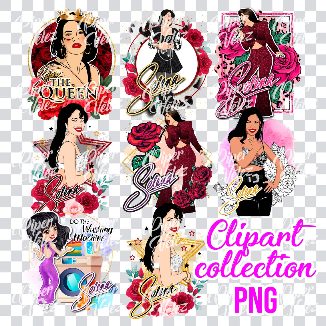 Selena Quintanilla Clipart Collection PNG Bundle - Etsy