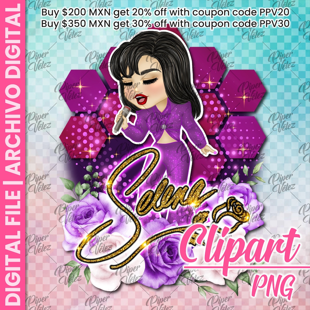 Selena Quintanilla Clipart PNG JPG - Etsy