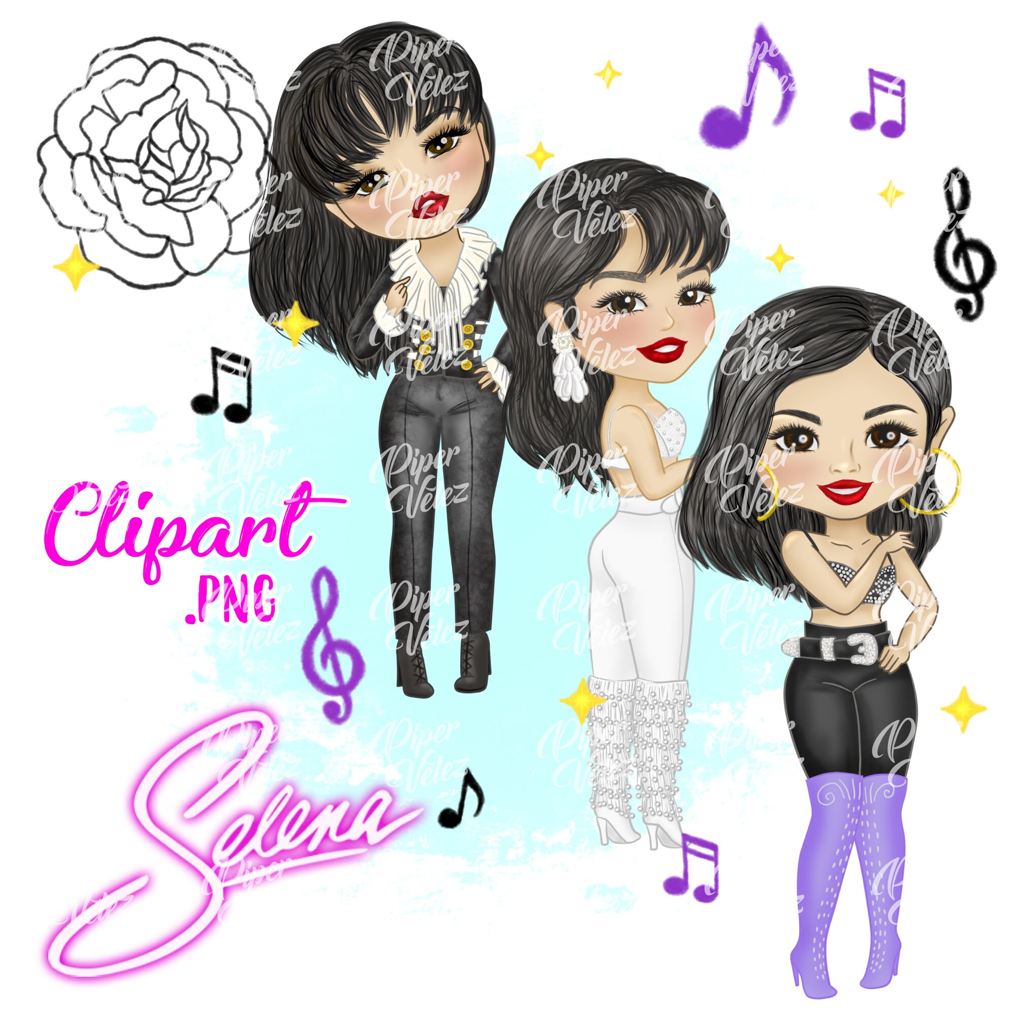 Selena Quintanilla Clipart Original PNG - Etsy
