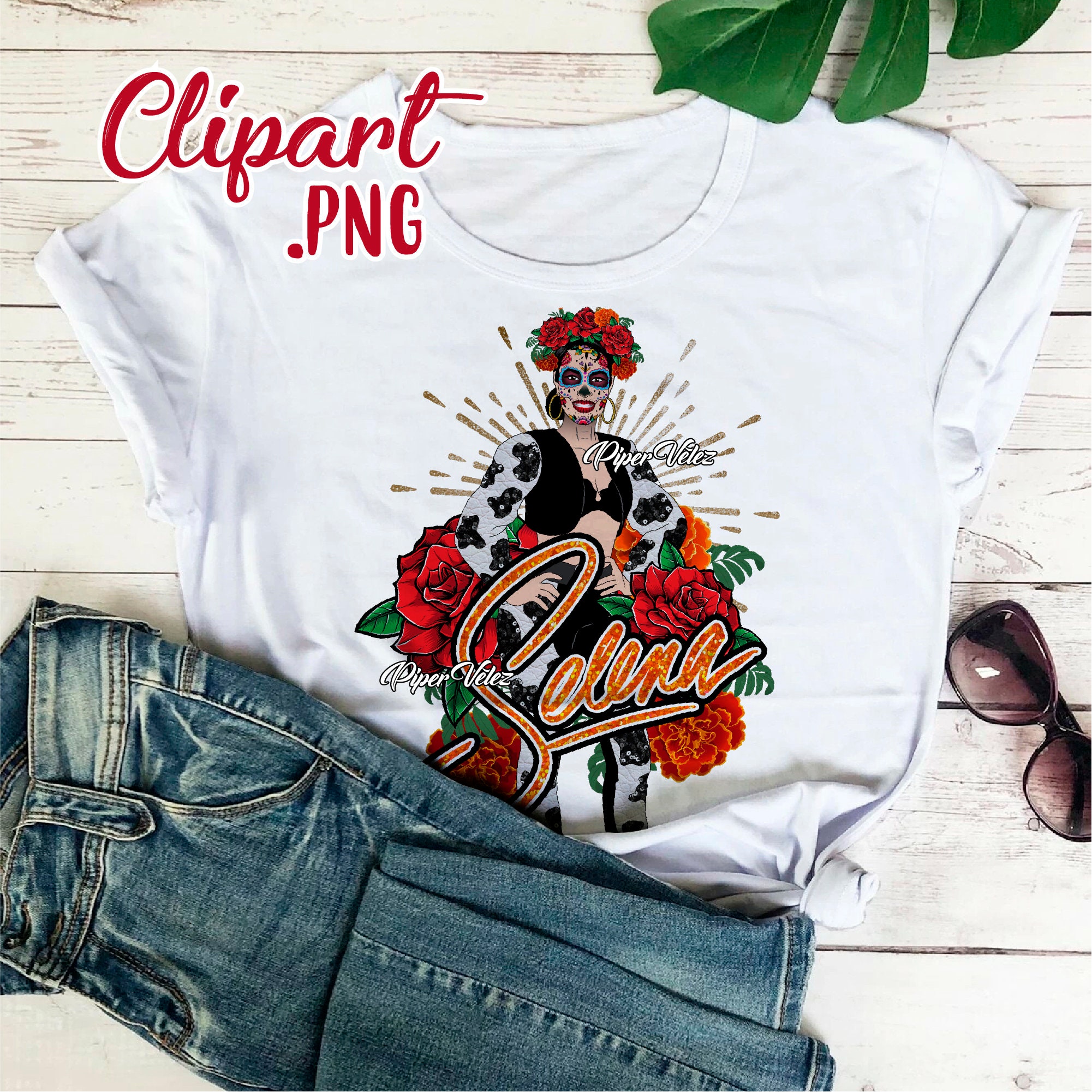 Selena Quintanilla Catrina Clipart PNG | Etsy New Zealand