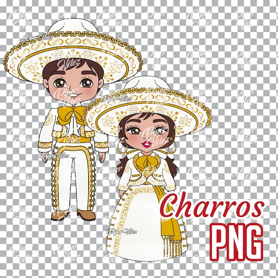 Charro and Charra Clipart PNG - Etsy