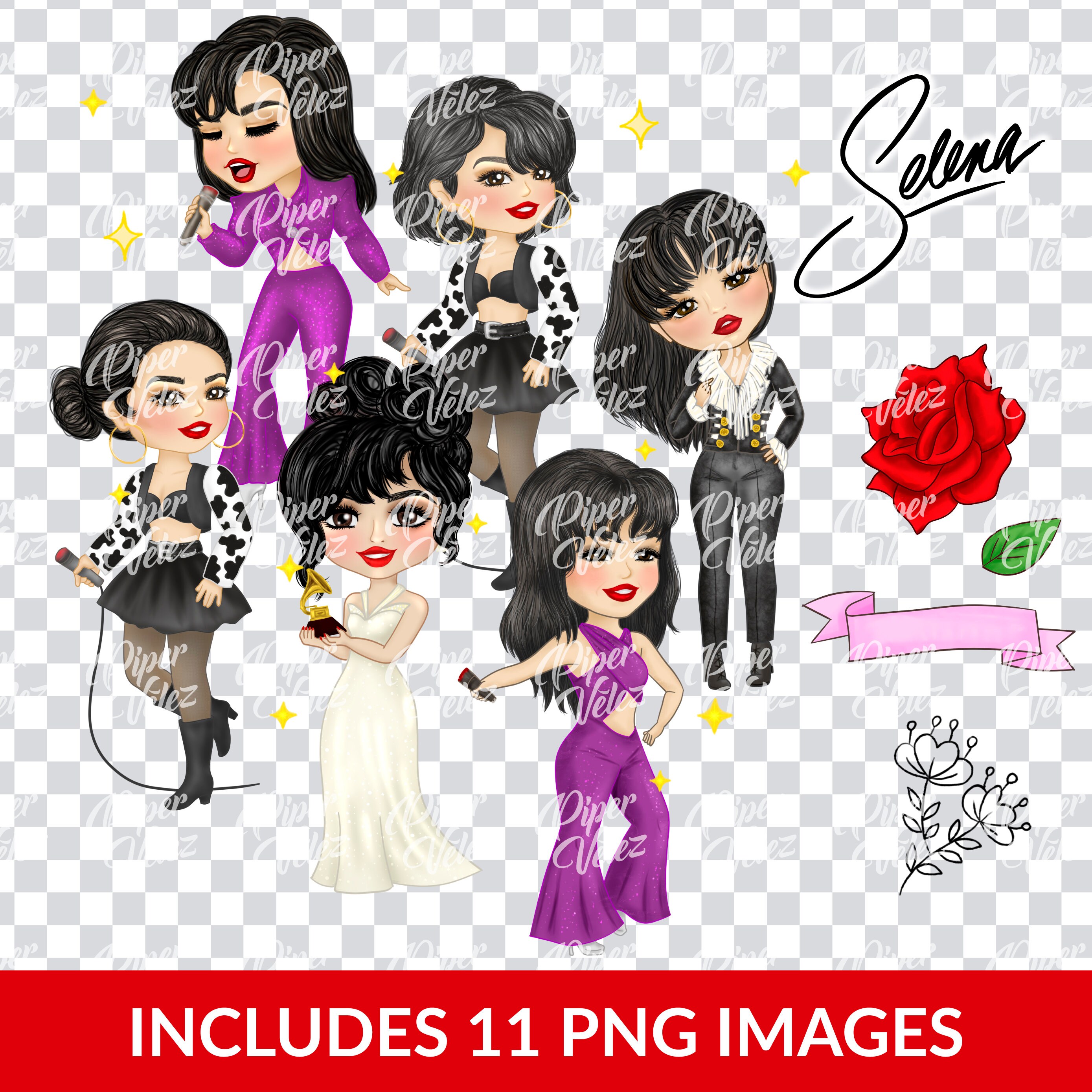 Selena Quintanilla PNG Clipart Collectionoriginal - Etsy