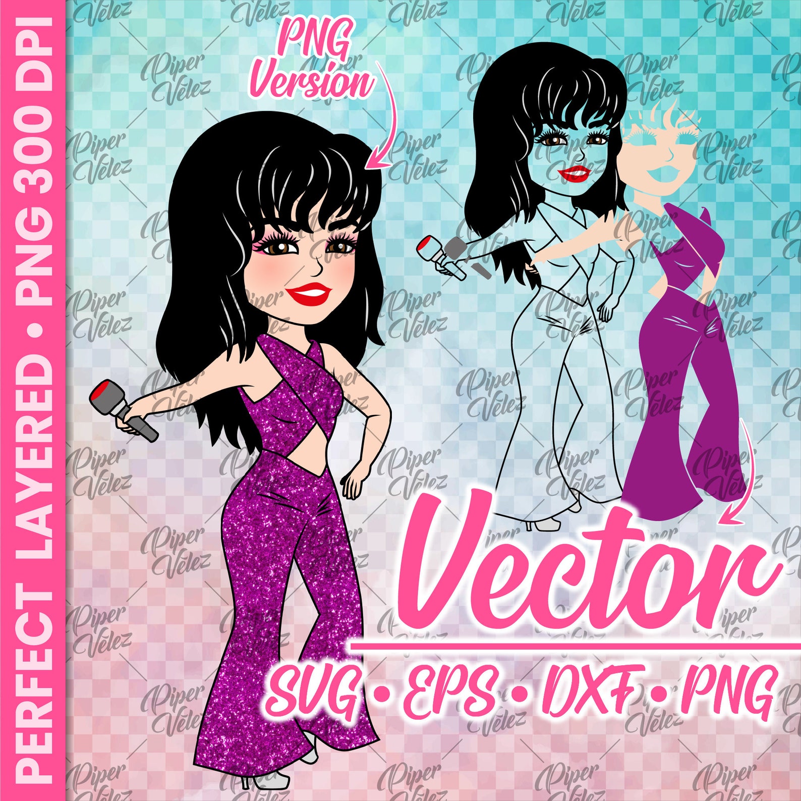 Selena Quintanilla SVG Vector Clipart PNG - Etsy
