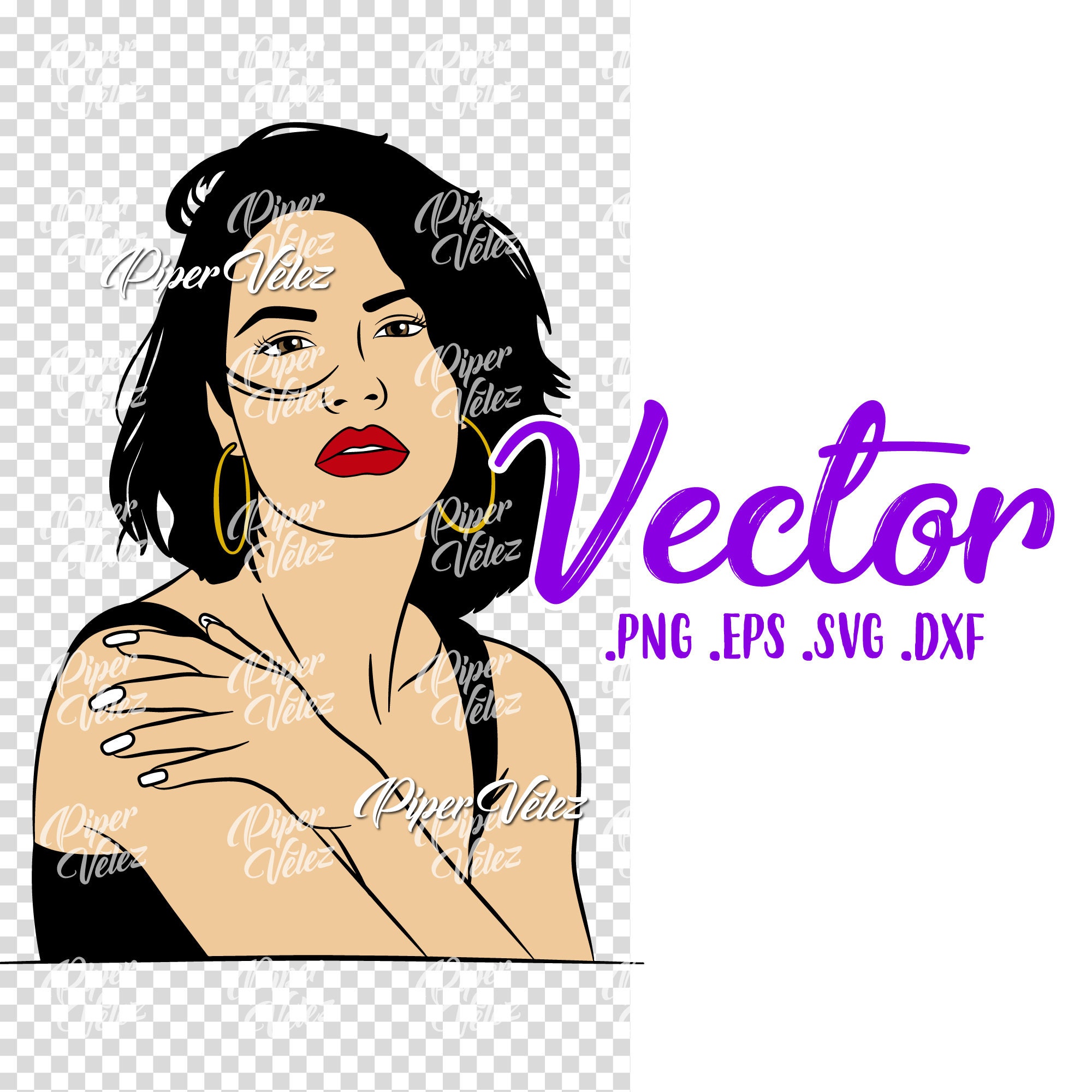 Prints Art & Collectibles dxf pdf png Selena Quintanilla SVG eps ...