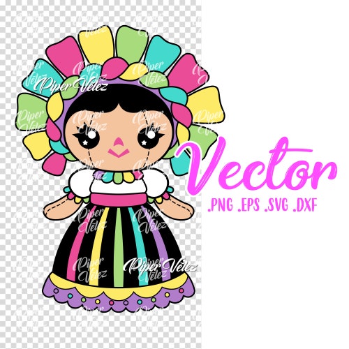 Muñeca Maria SVG Mexican Rag Doll Mexican Clipart - Etsy