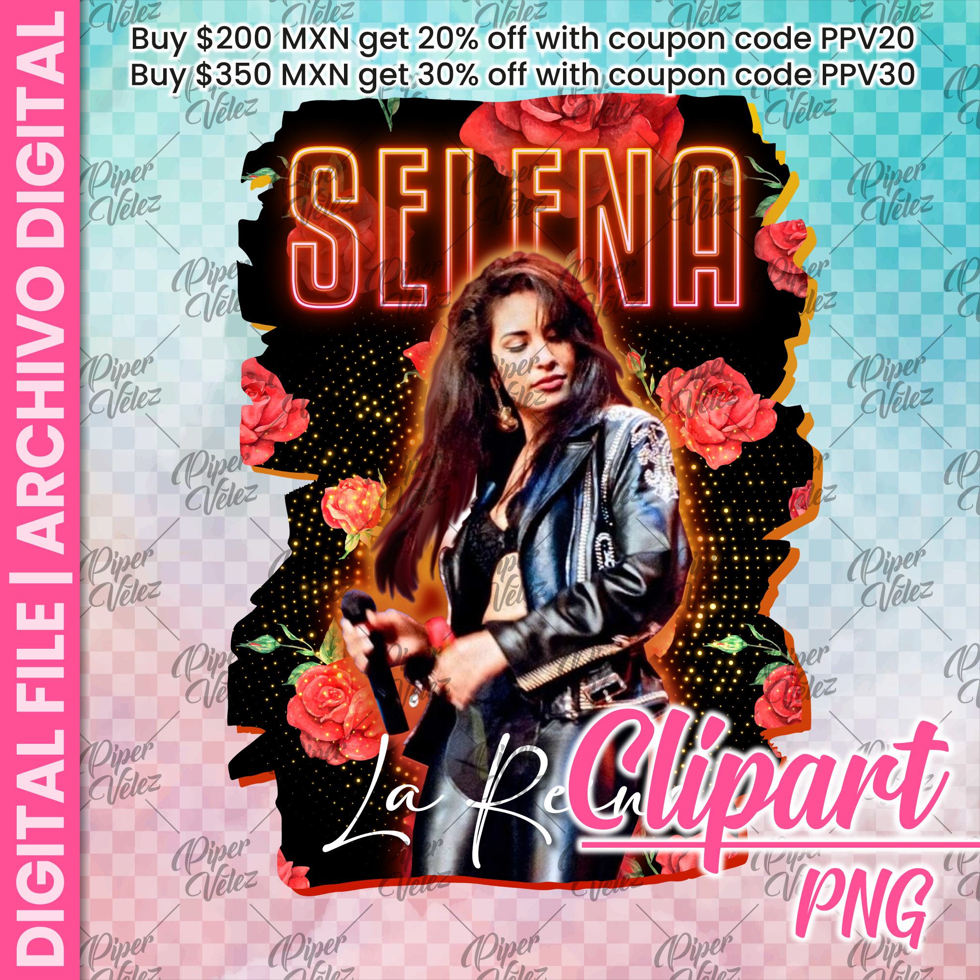 Selena Quintanilla Clipart JPG and PNG - Digital File - Selena Quintanilla Drawing to Sublimate ...