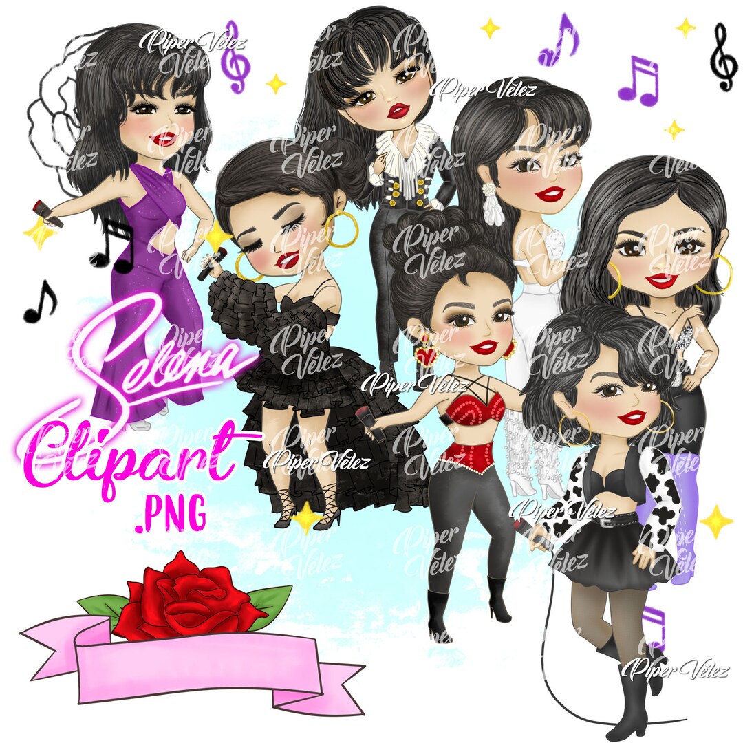 Selena Quintanilla Original Clipart PNG - Etsy