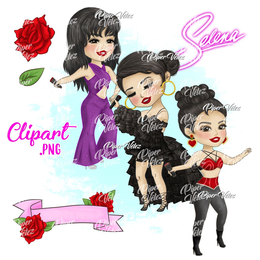 Selena Quintanilla Original Clipart Set 1 - Etsy