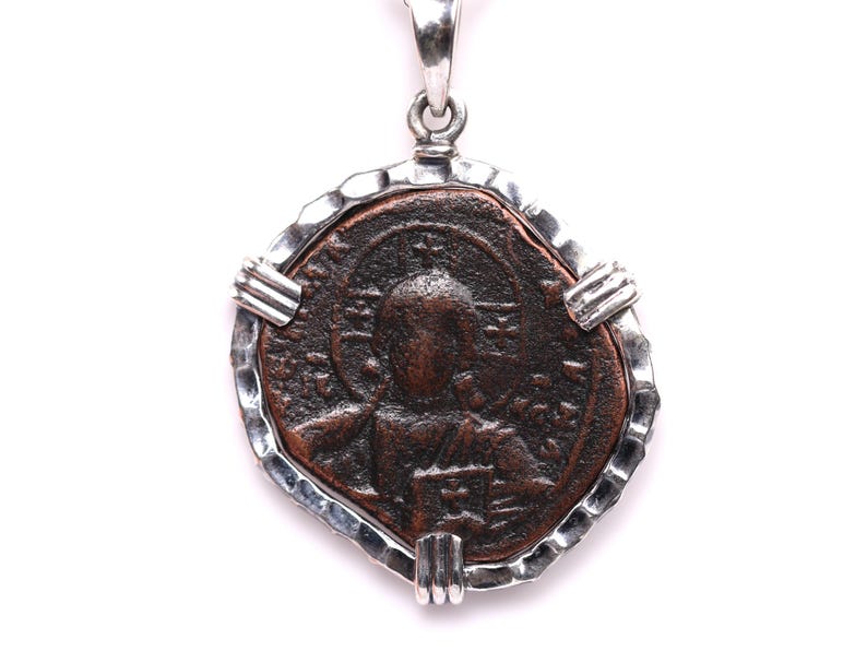Genuine Ancient Byzantine Coin in Sterling Silver - Anonymous Follis ...