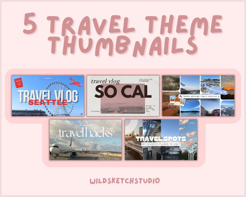 12 Editable Youtube Thumbnail Templates for Canva – Customizable, High ...