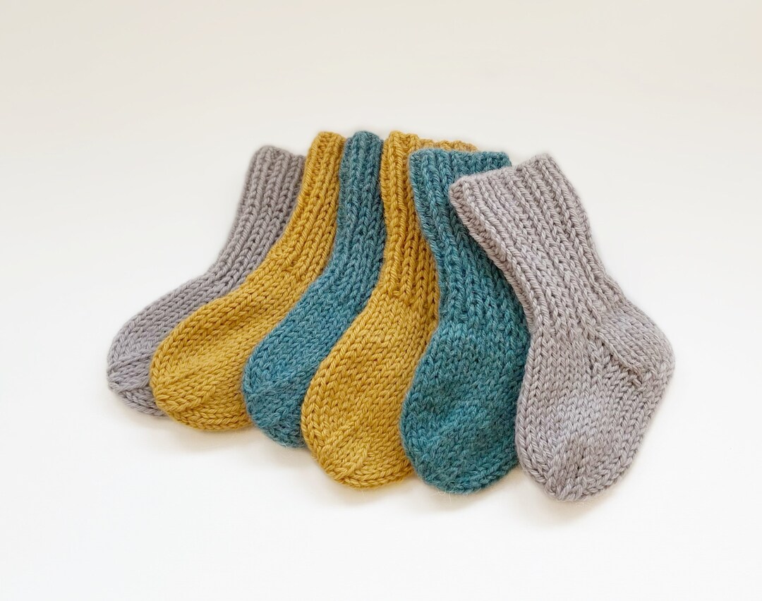 KNITTED BABY SOCKS Pattern, Kids Socks Pattern, Newborn Socks Pattern ...