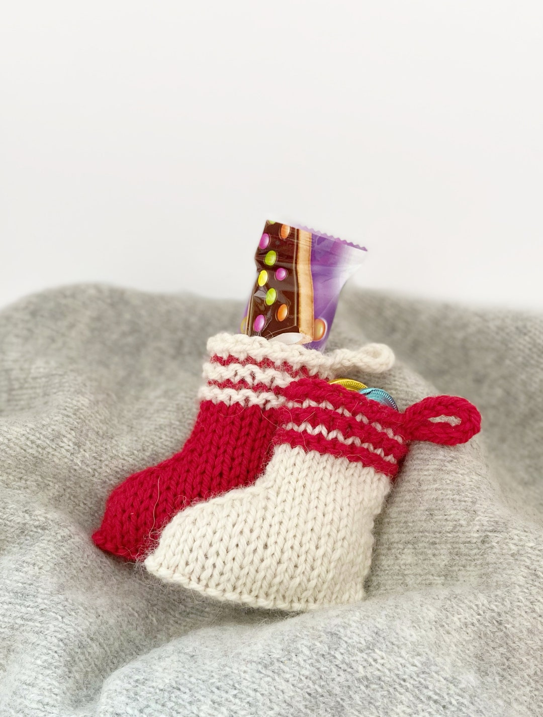 Mini CHRISTMAS STOCKING, Mini Stocking Knit Pattern, Christmas Advent ...