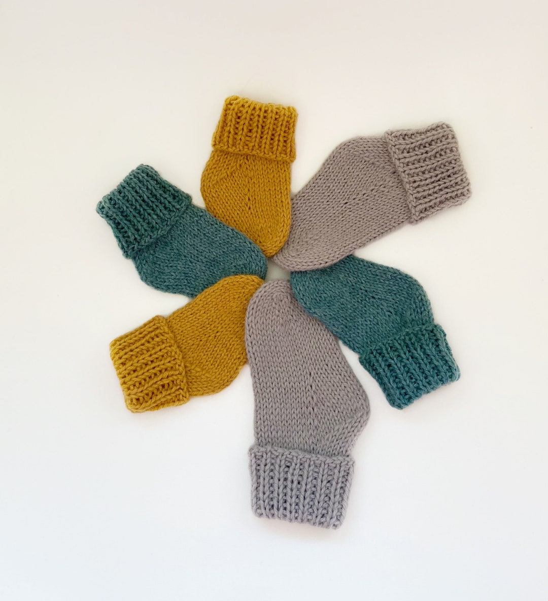 EASY SIMPLE Baby Socks PATTERN, Easy Baby Booties Pattern, Newborn ...