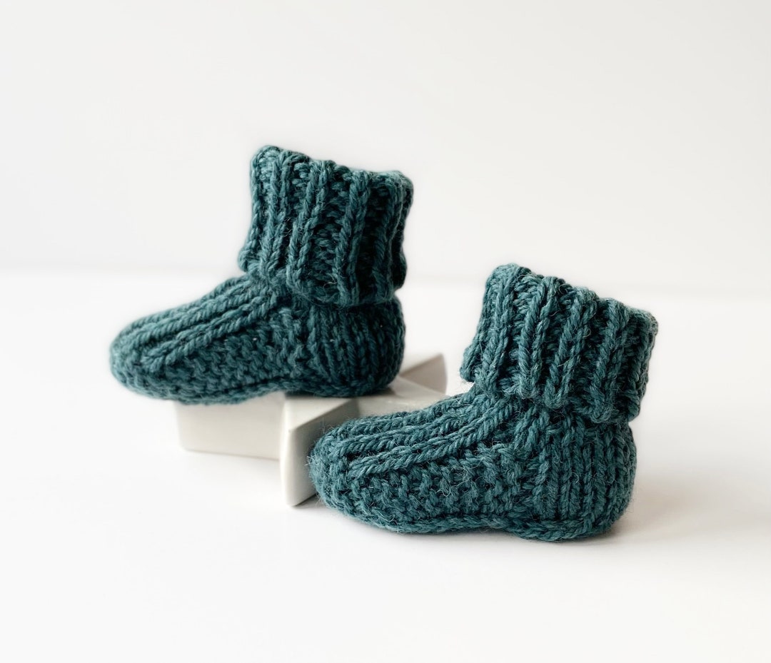 Easy Knit Baby Socks Pattern: Cuff-down Design (PDF Download) - Etsy