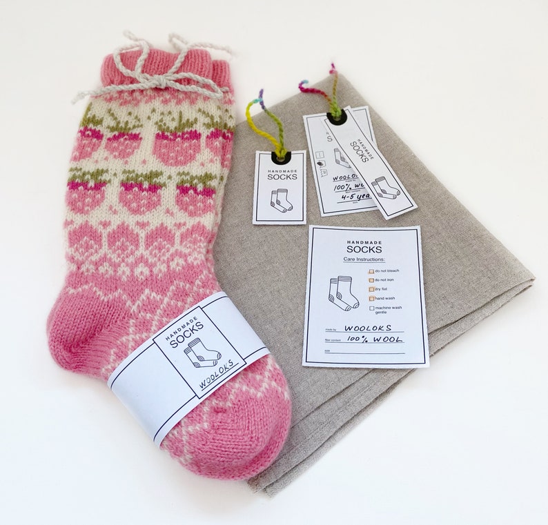 Printable Socks Packaging Kit, Handmade Tags, Cards, and Wrapping ...
