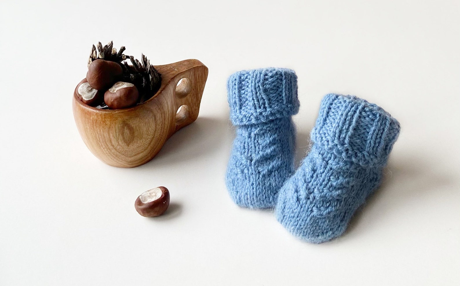 Baby Socks Knitting Pattern PDF, Seamless Knit Baby Booties, 3 Sizes ...