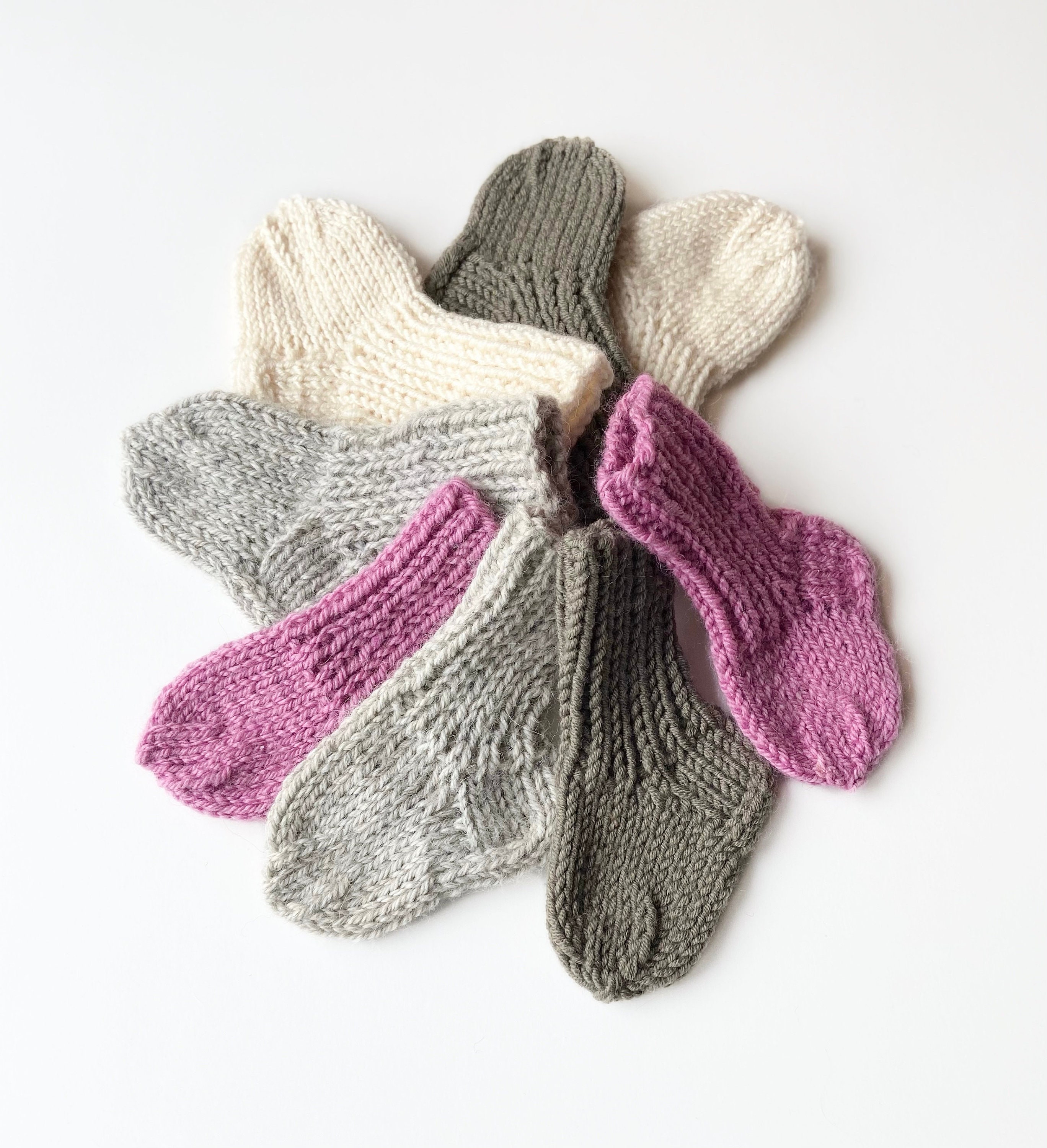 EASY KNIT Baby Socks Pattern Toddler Socks Pattern Newborn - Etsy