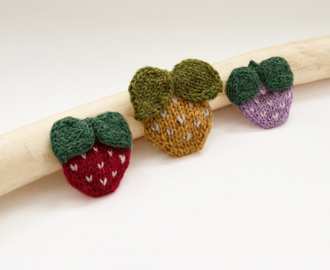 STRAWBERRY Knit, Easy Knitting Strawberry, Knitted Strawberry, Easy ...