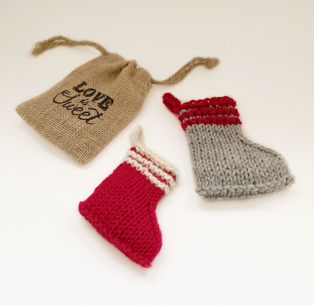 CHRISTMAS STOCKING, Mini Stocking Knit Pattern, Christmas Advent Socks ...