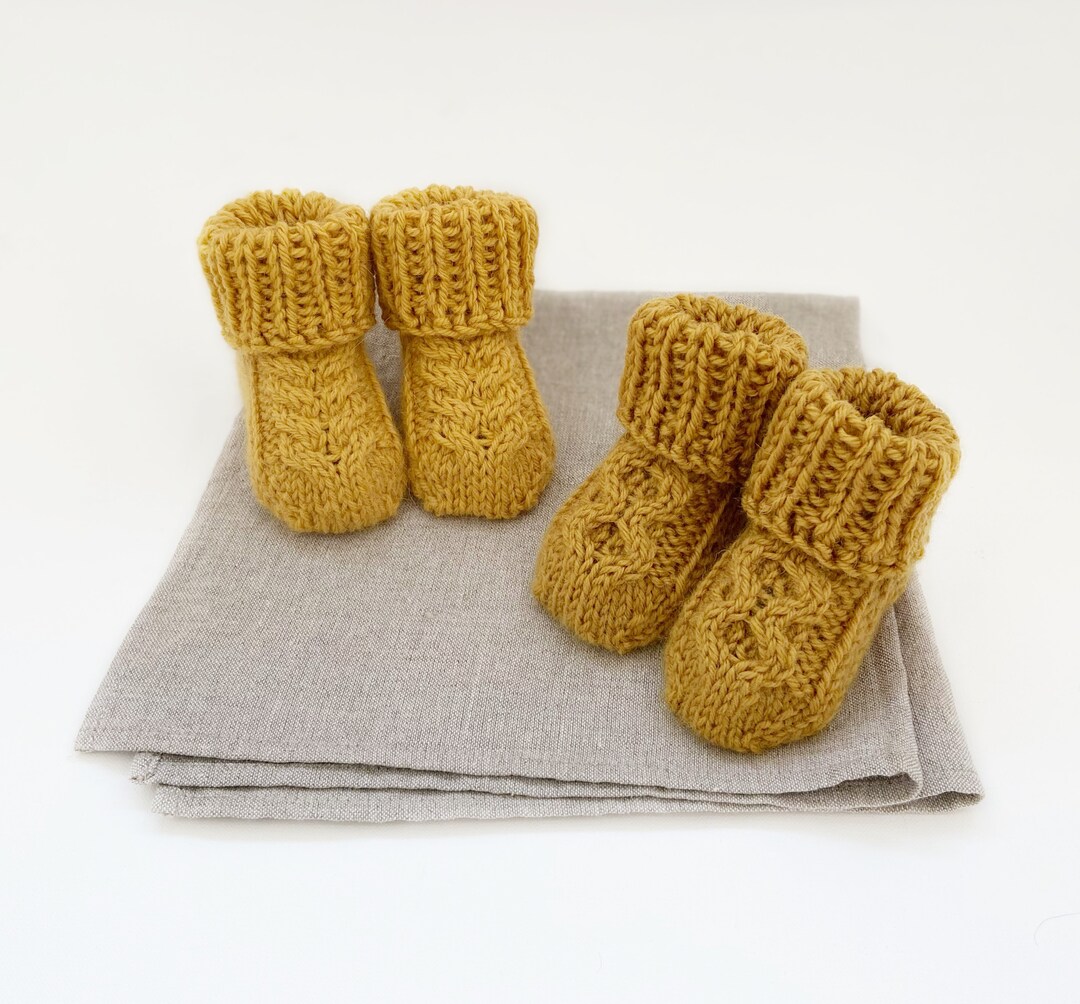 CABLE BABY SOCKS Knitting Pattern, Easy Baby Socks Knitting Tutorial ...