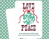 Personalized Christmas Cards Rustic Christmas Ornament Theme - Etsy
