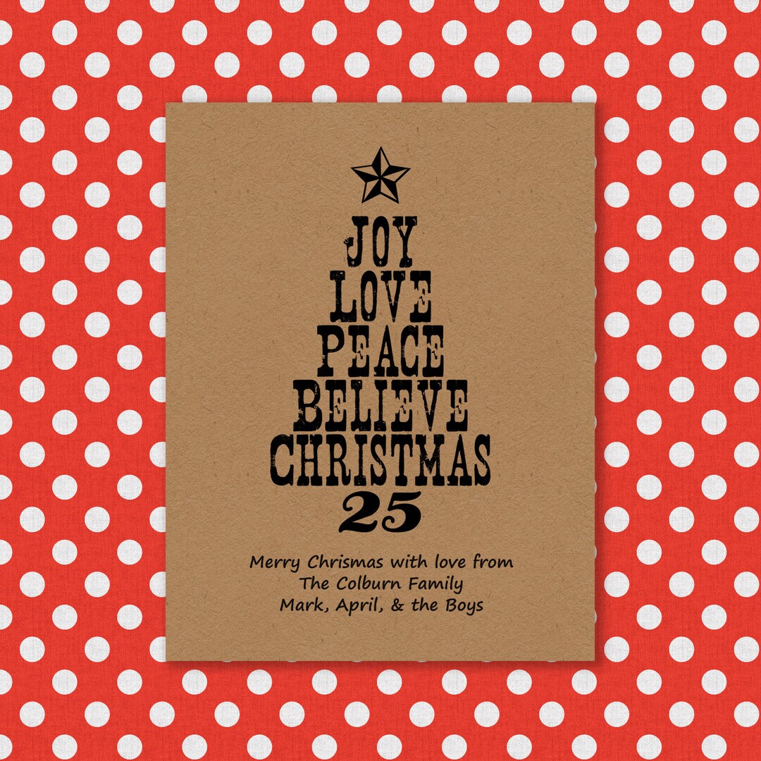 Printable Christmas Card Template for DIY Christmas Christmas Cards ...