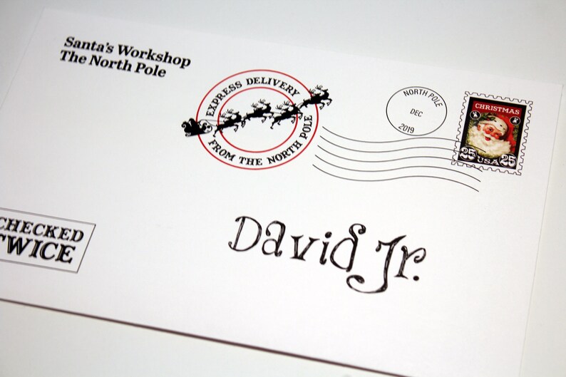 Personalized Santa Letter & Envelope Gold Sleigh - Etsy