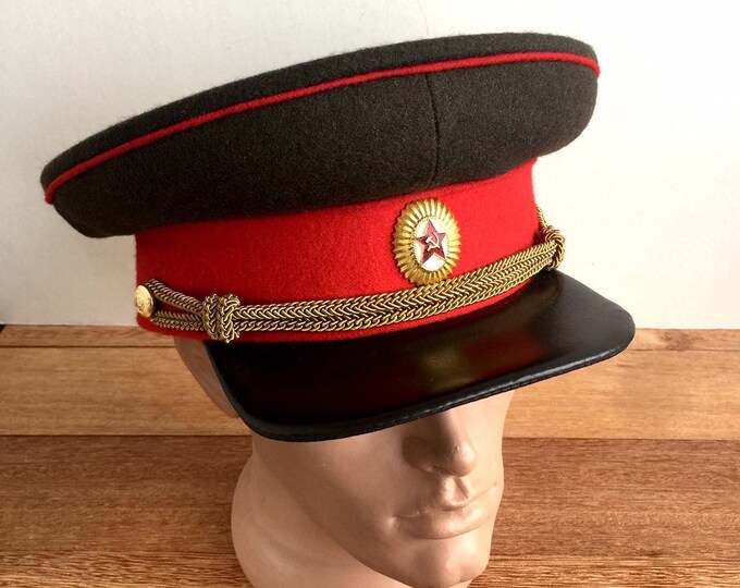 Soviet Military Hat Soviet Officer Visor Cap,wwll Commander Size 60 ...