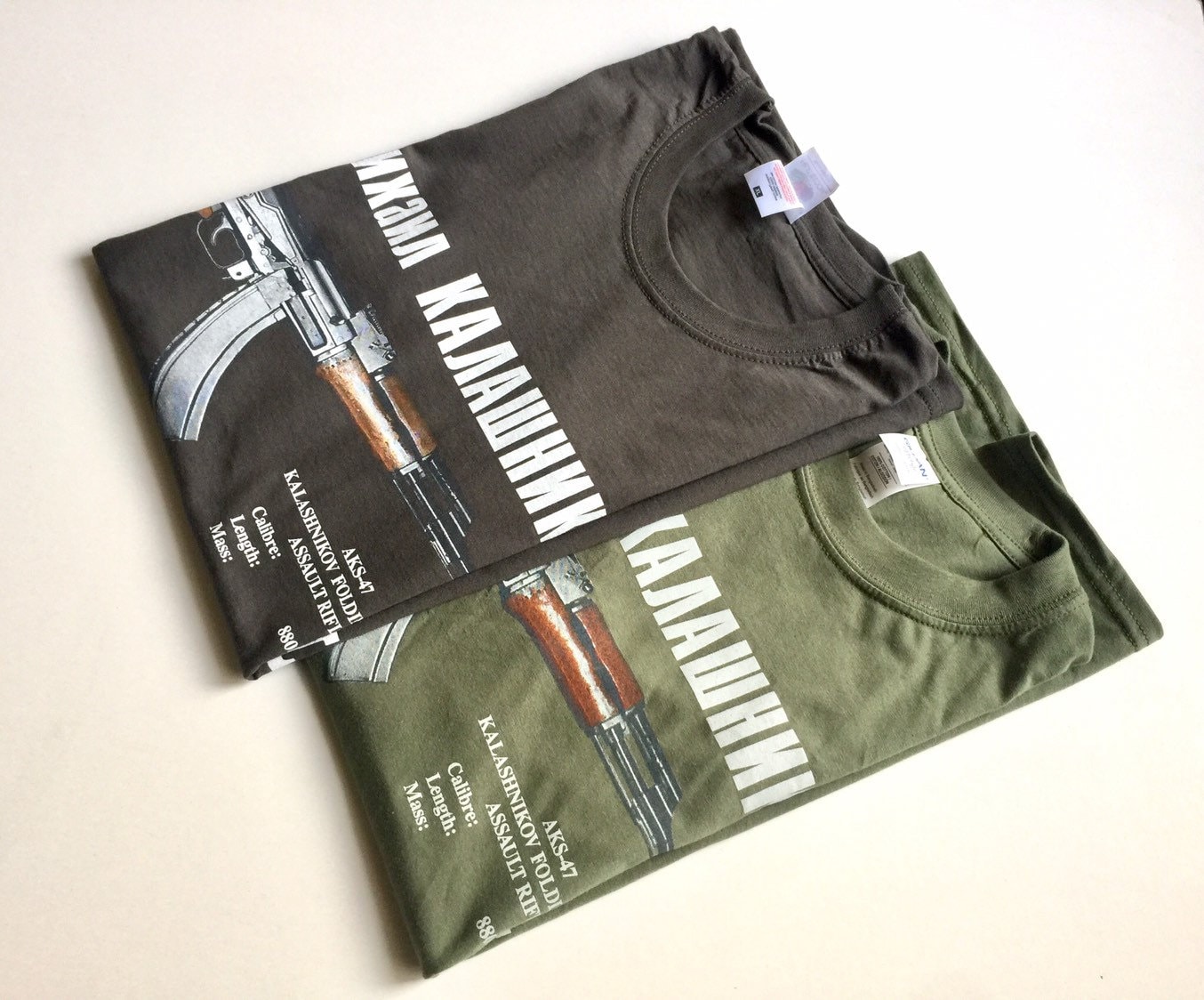 Kalashnikov T-shirt Soviet Ak-47-weapon T-shirt Charcoal - Etsy