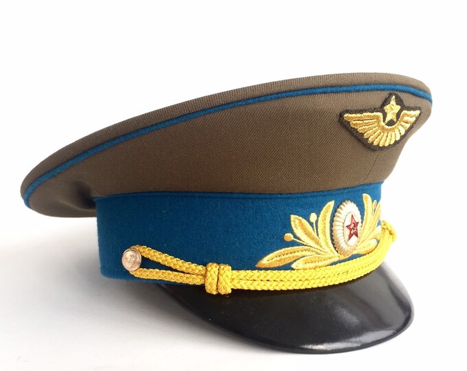 Soviet General Cap Vintage General Military Visor Cap, Red Army , Air ...