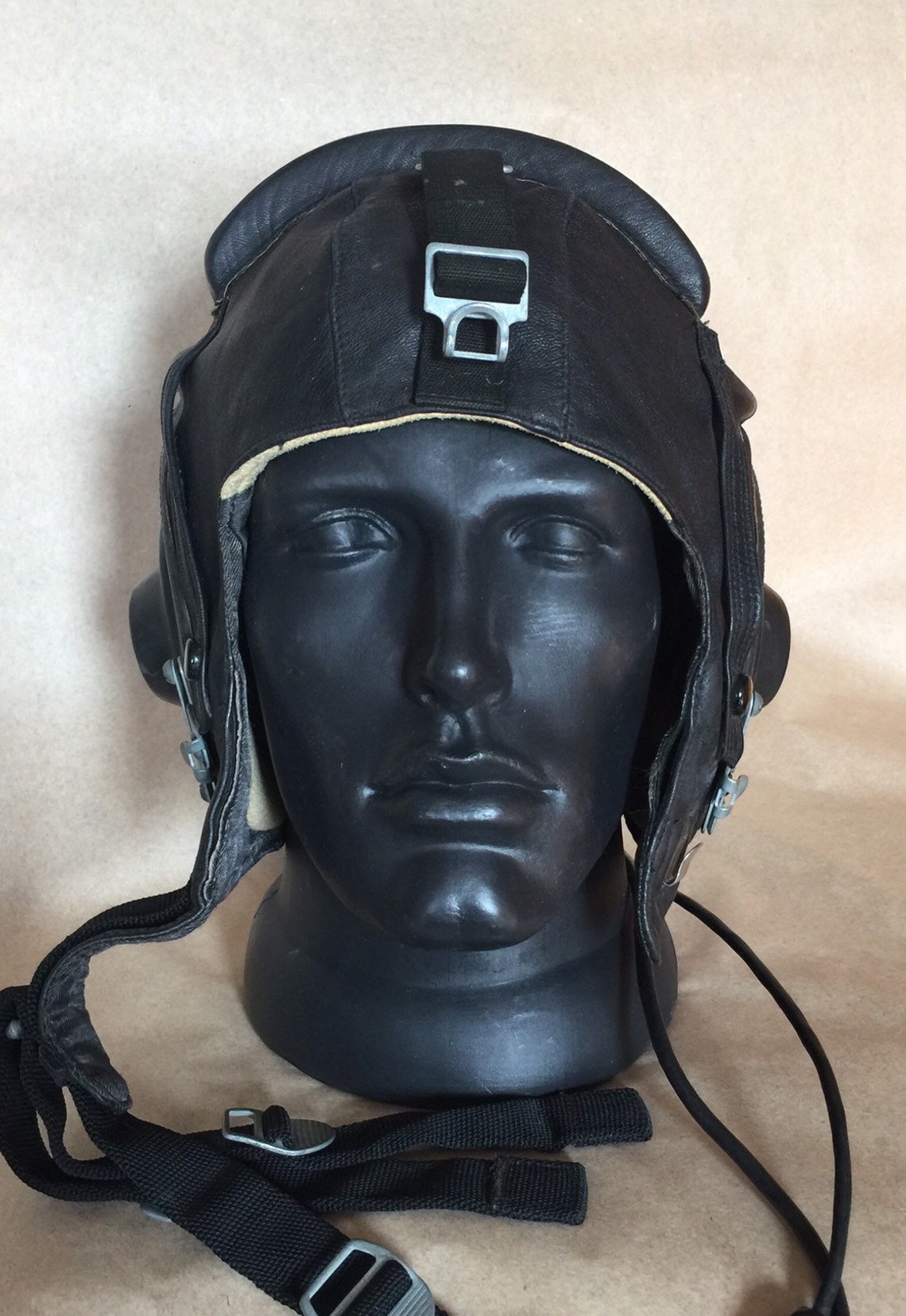 1975 Soviet Pilot Helmet vintage Pilot Helmet 59 Cm Black | Etsy