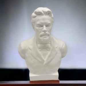 Anton Chekhov Bust Plaster White Toned Statuette 19 Cm Handcrafted - Etsy