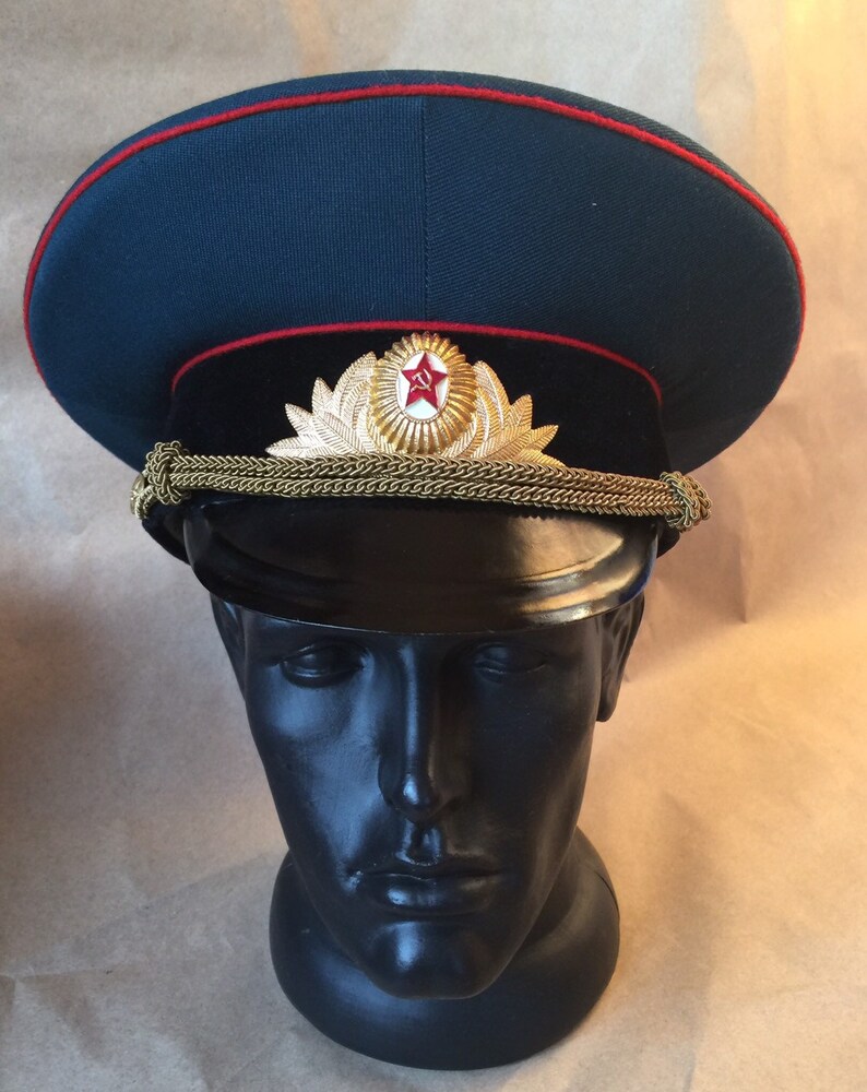 Soviet Army Cap Authentic Officers Capsize 56 US M Vintage - Etsy