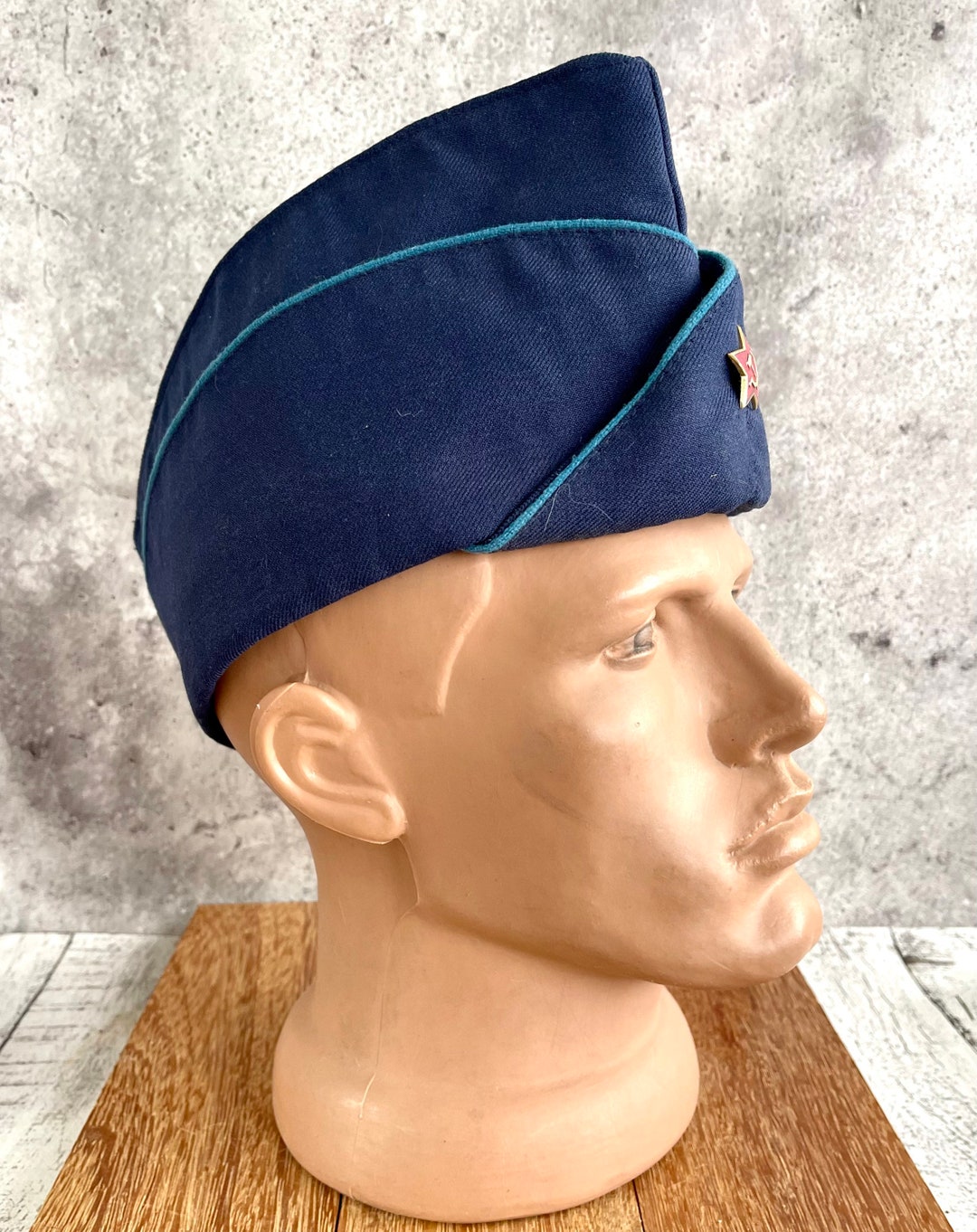 Soviet Vintage Soldier Forage - Cap, Garrison Cap - Military , Red Army ...